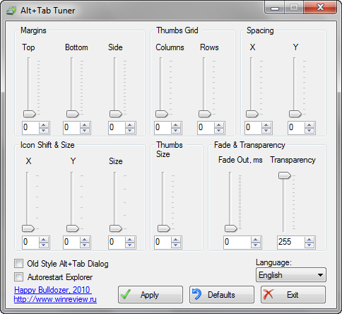 Tweak Alt+Tab settings with Alt+Tab Tuner